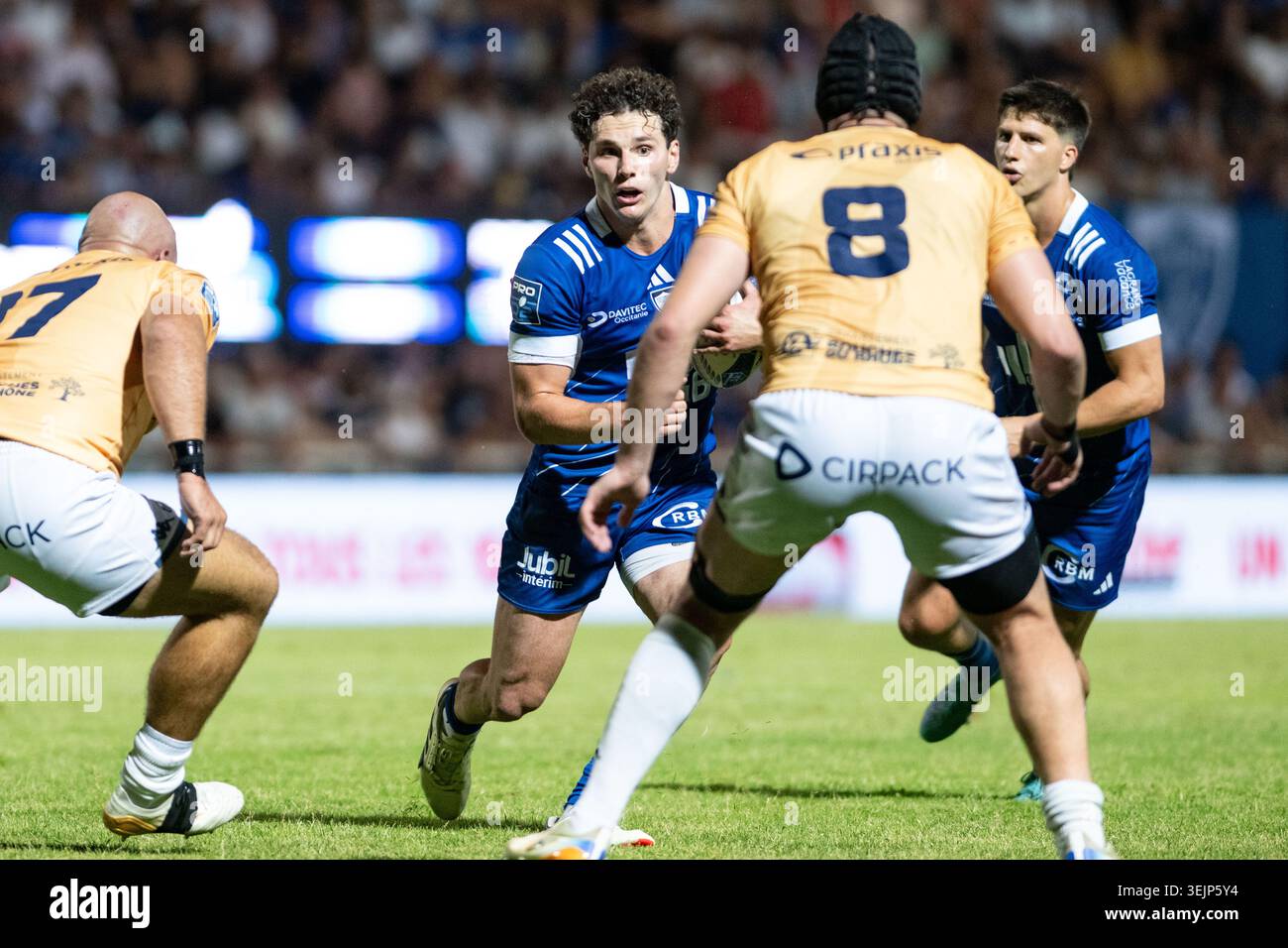 Valentin Delpy of Colomiers during the Pro D2 - Playoffs match between ...