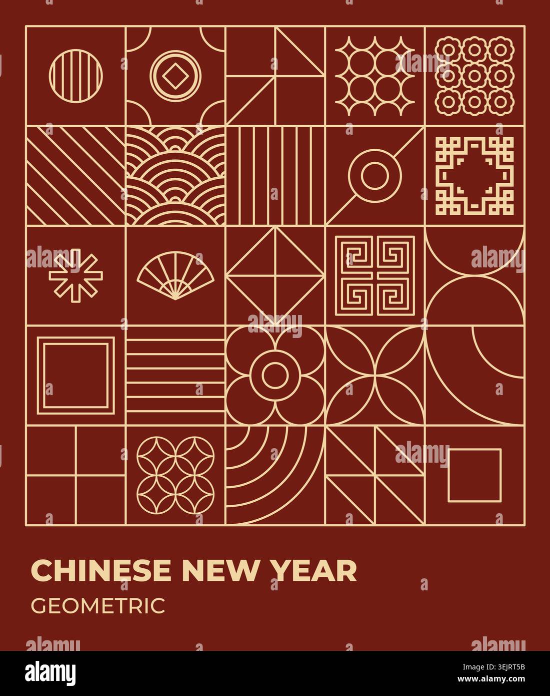 chinese new year geometric background Stock Vector Image & Art - Alamy