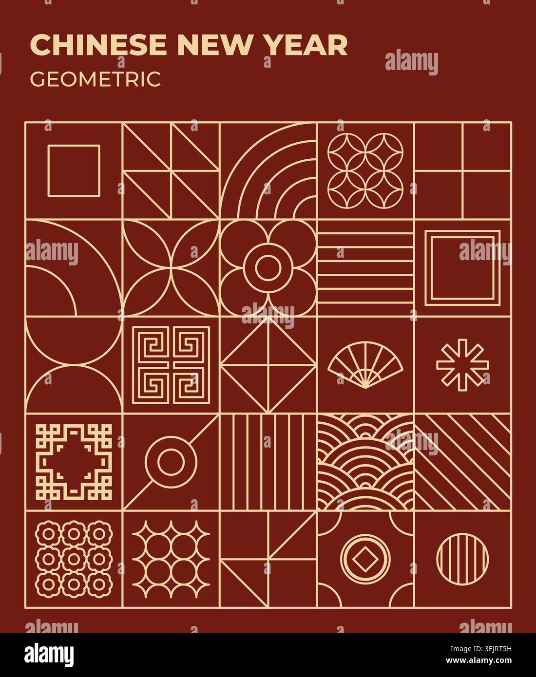 chinese new year geometric background Stock Vector Image & Art - Alamy