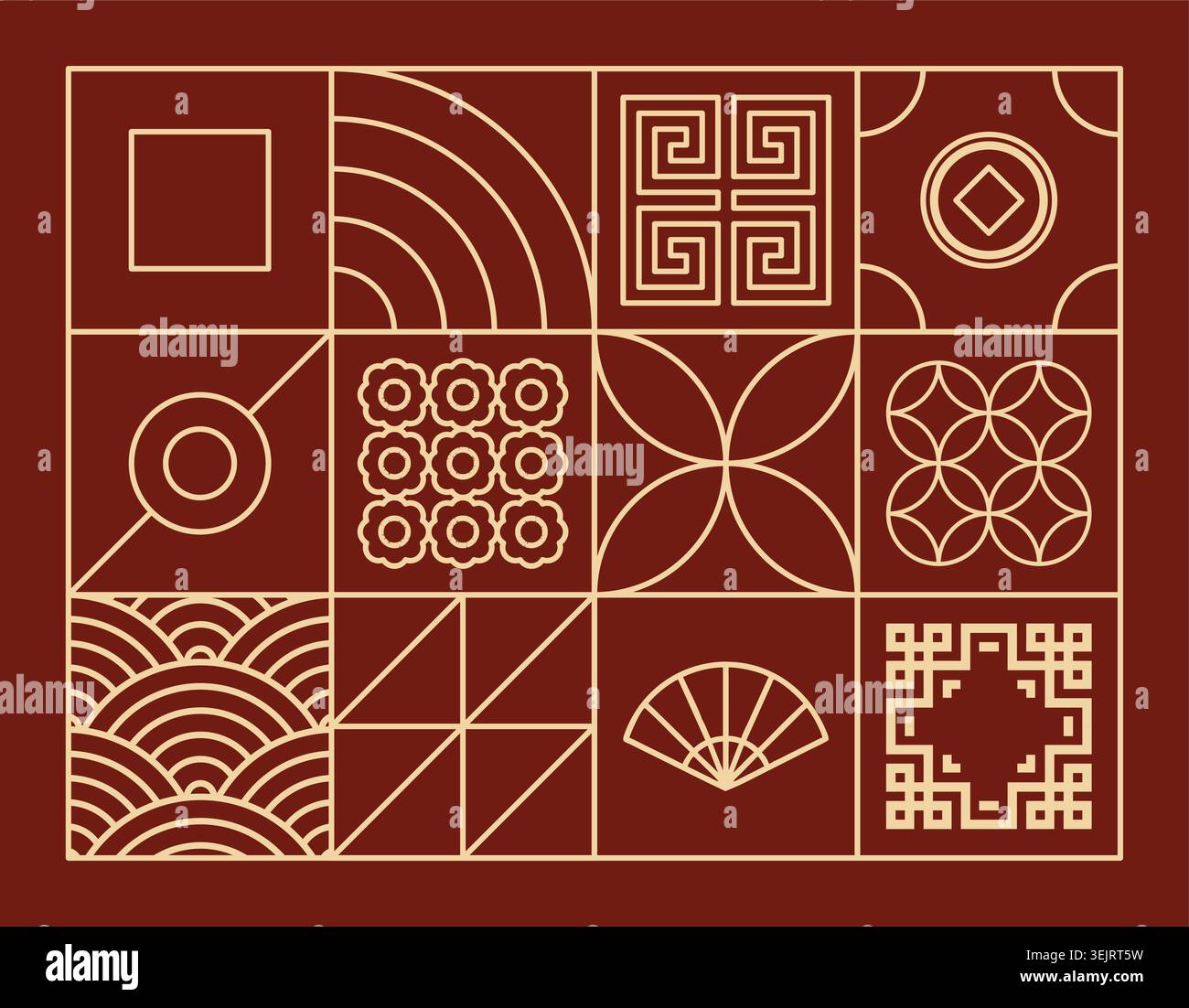 chinese new year geometric background Stock Vector Image & Art - Alamy
