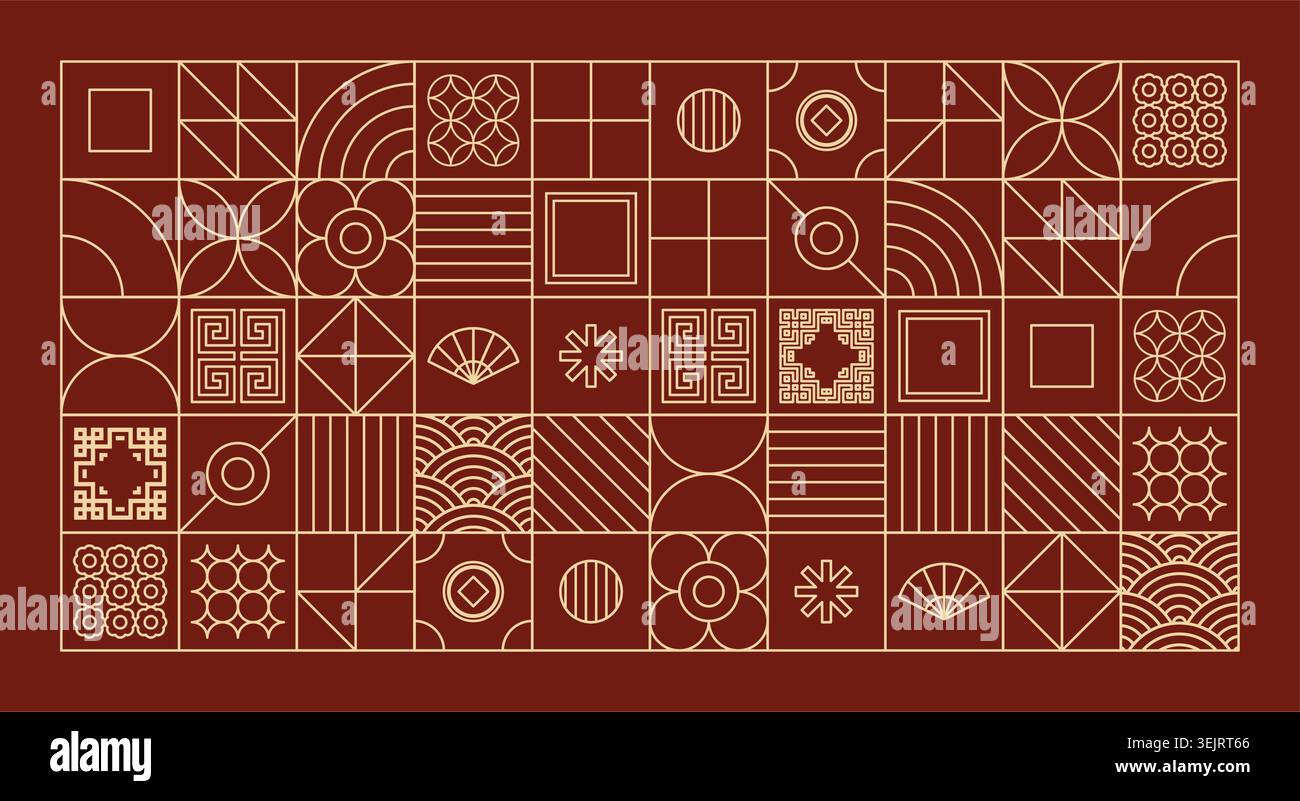 chinese new year geometric background Stock Vector Image & Art - Alamy