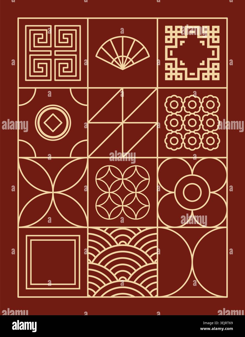 chinese new year geometric background Stock Vector Image & Art - Alamy