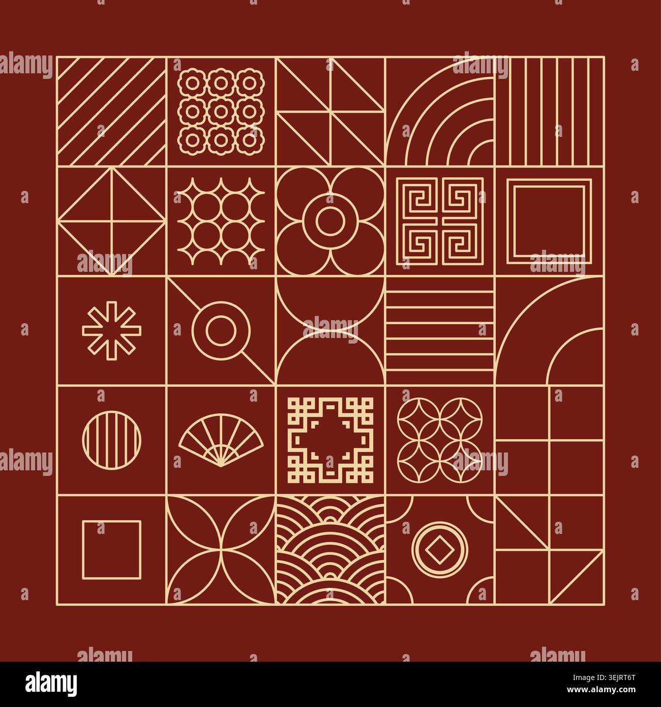 chinese new year geometric background Stock Vector Image & Art - Alamy