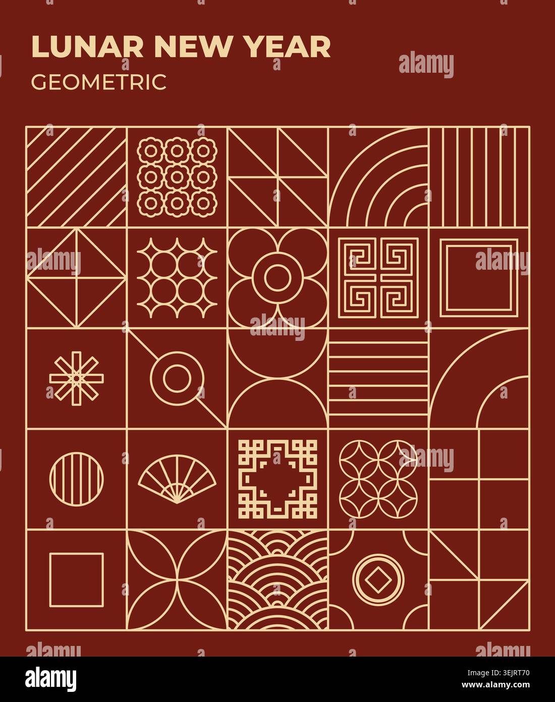 chinese new year geometric background Stock Vector Image & Art - Alamy