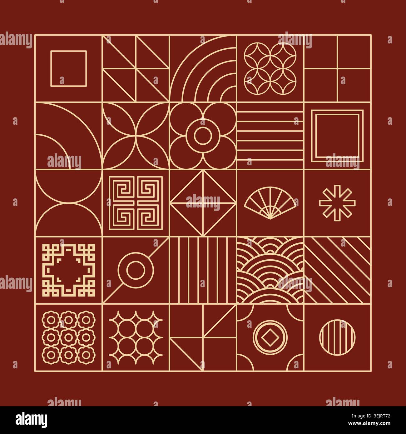 chinese new year geometric background Stock Vector Image & Art - Alamy