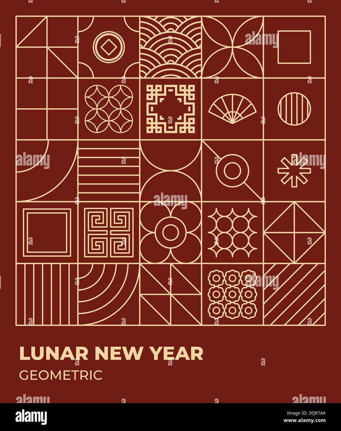 chinese new year geometric background Stock Vector Image & Art - Alamy