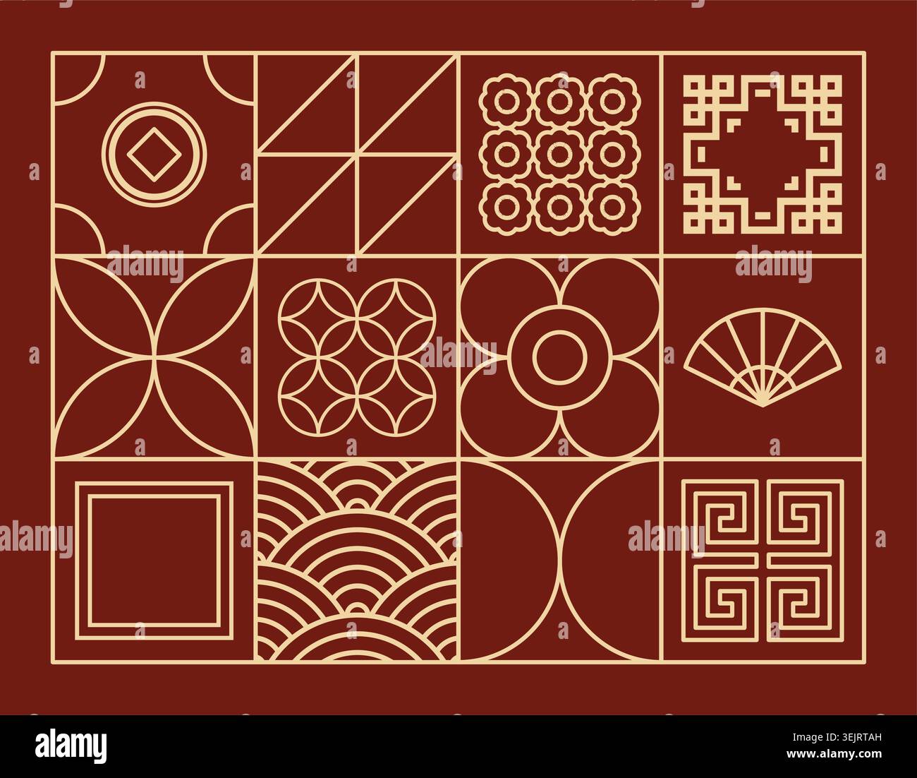 chinese new year geometric background Stock Vector Image & Art - Alamy