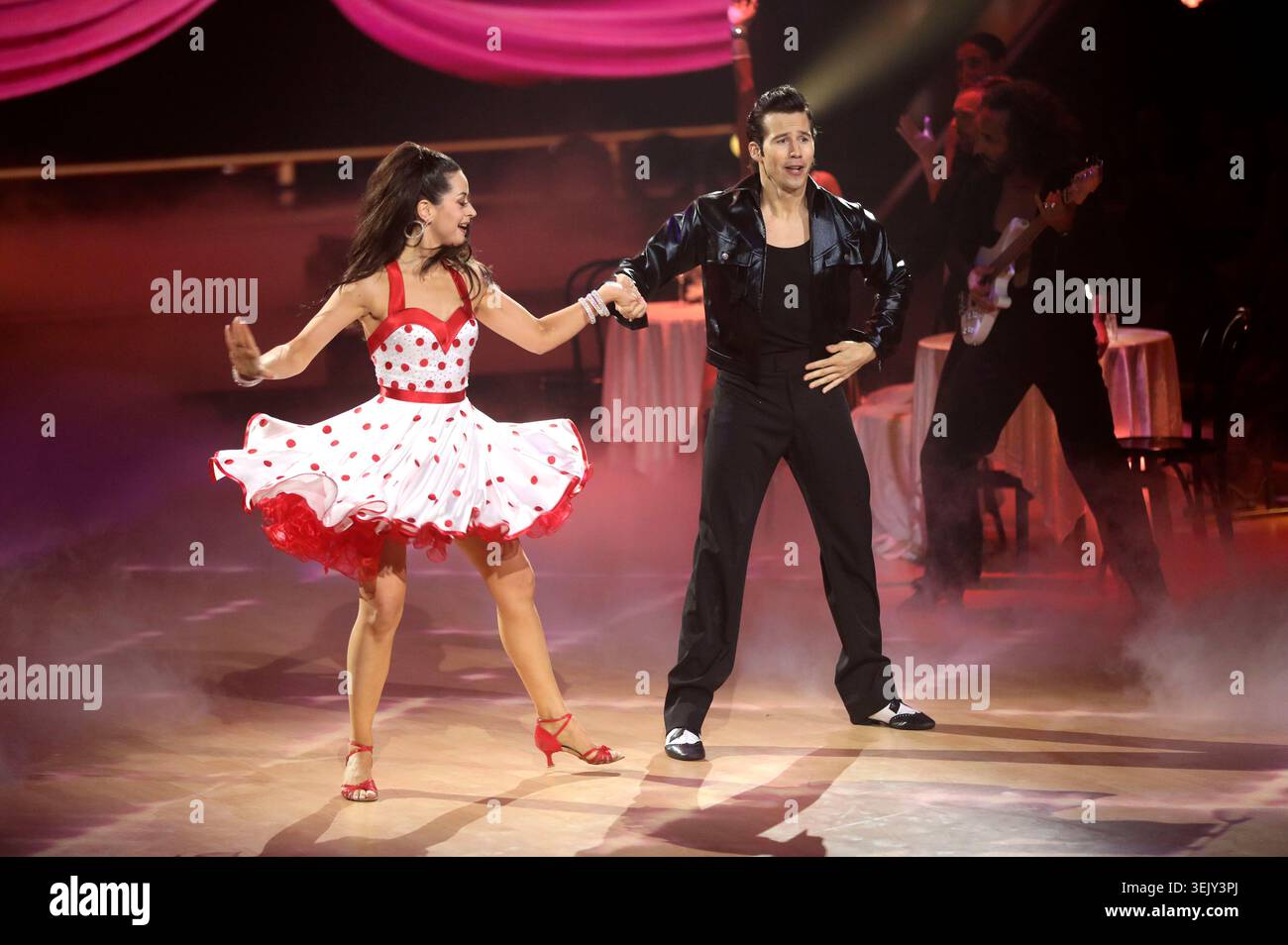 Joel Mattli with Malika Dzumaev in the final of season 19 of the RTL ...