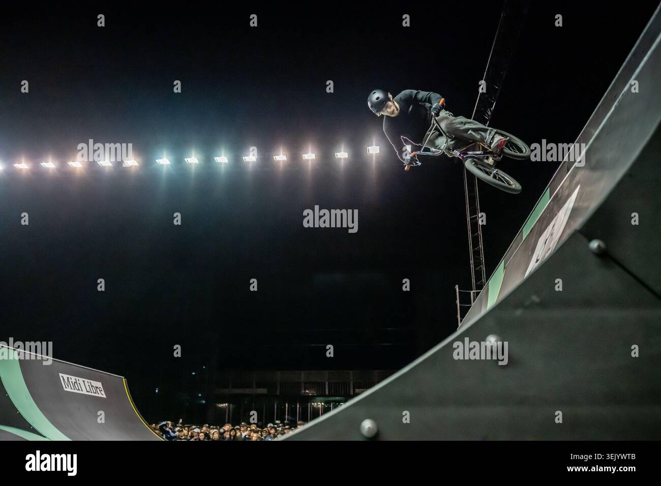 Montpellier, France – 16 May 2026: Pat Casey´s BMX Freestyle Spine Ramp ...