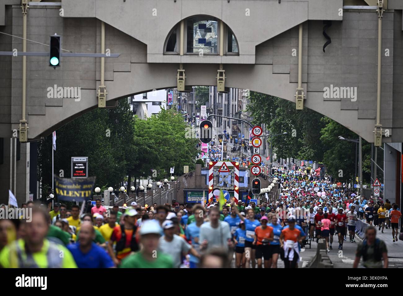 Lots of runners pictured during the 46th edition of the Brussels' 20km ...