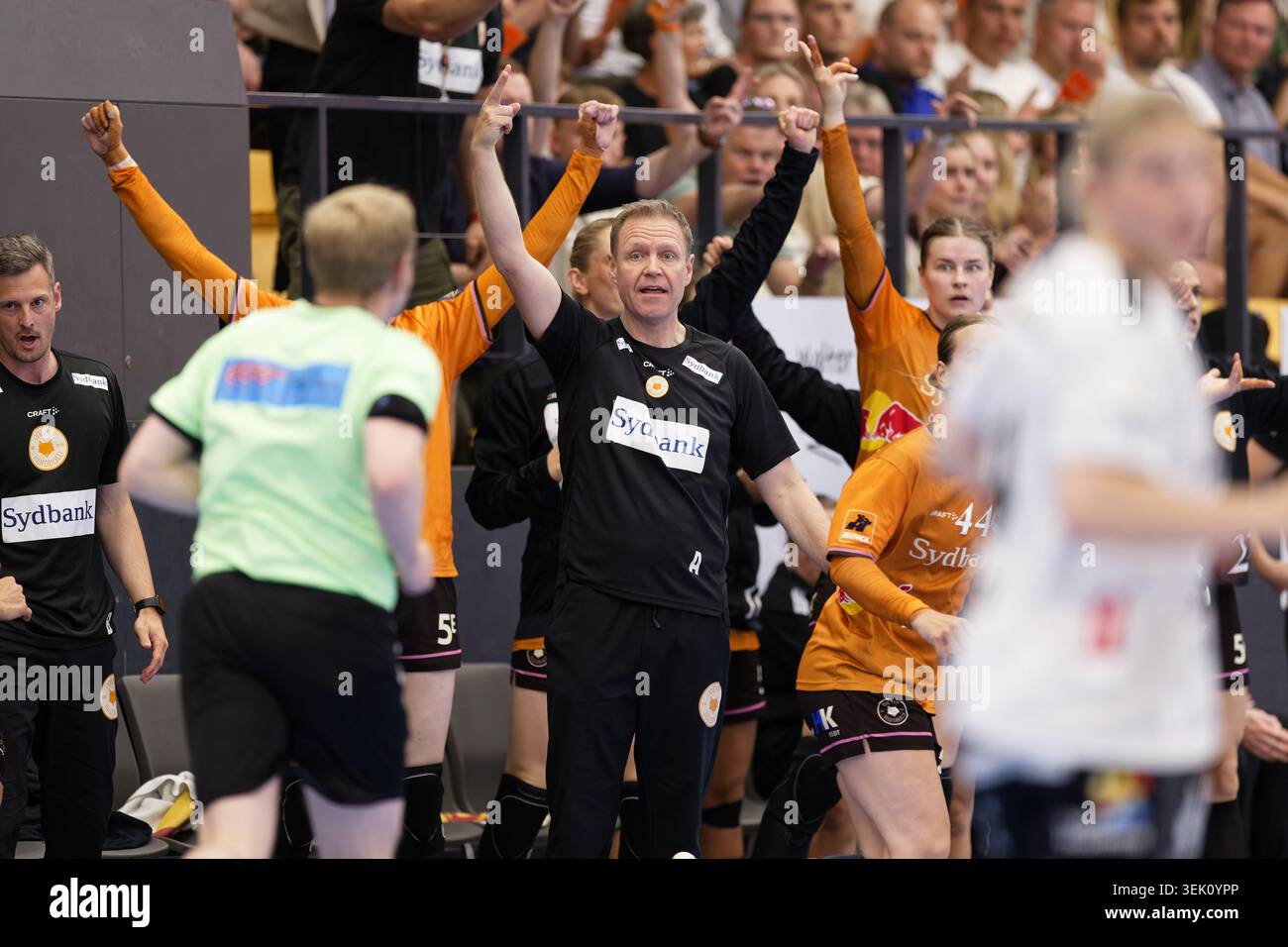 Odense, Denmark. 30th, May 2026. Head coach Jakob Vestergaard of Odense ...