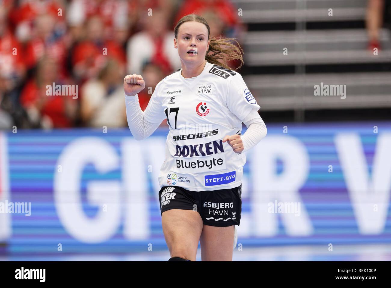 Odense, Denmark. 30th, May 2026. Elin Hansson (17) of Team Esbjerg seen ...