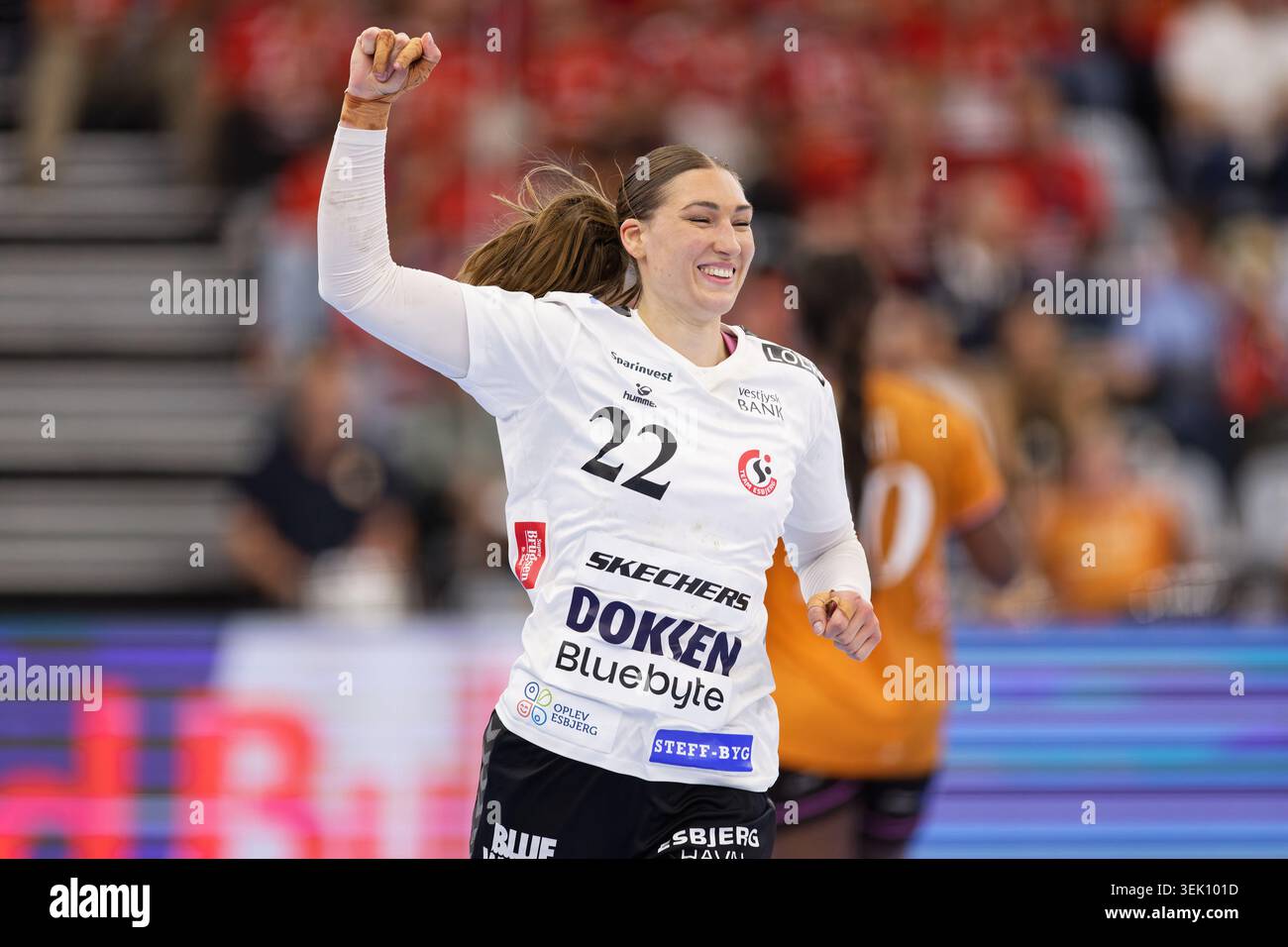 Odense, Denmark. 30th, May 2026. Line Haugsted (22) of Team Esbjerg ...