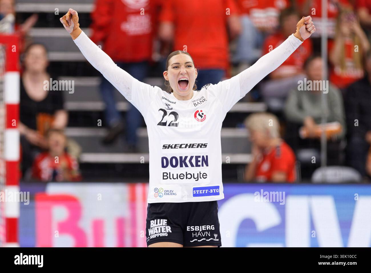Odense, Denmark. 30th, May 2026. Line Haugsted (22) of Team Esbjerg ...