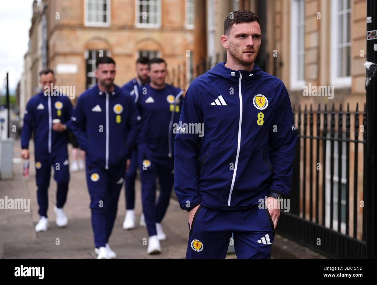 Scotland's Andrew Robertson as the players leave the team hotel in ...