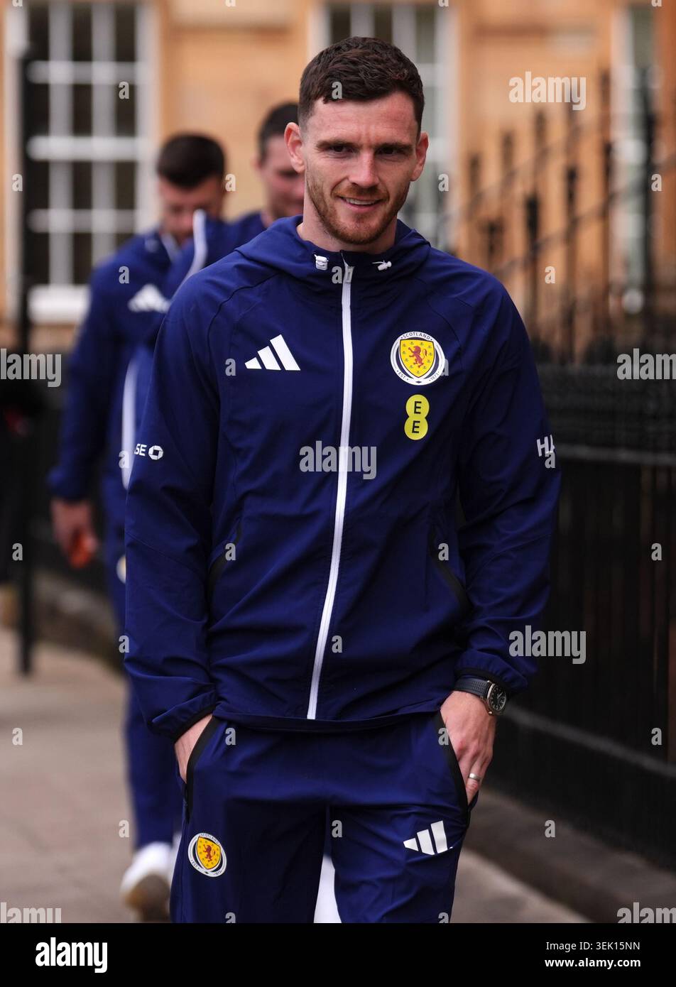 Scotland's Andrew Robertson as the players leave the team hotel in ...