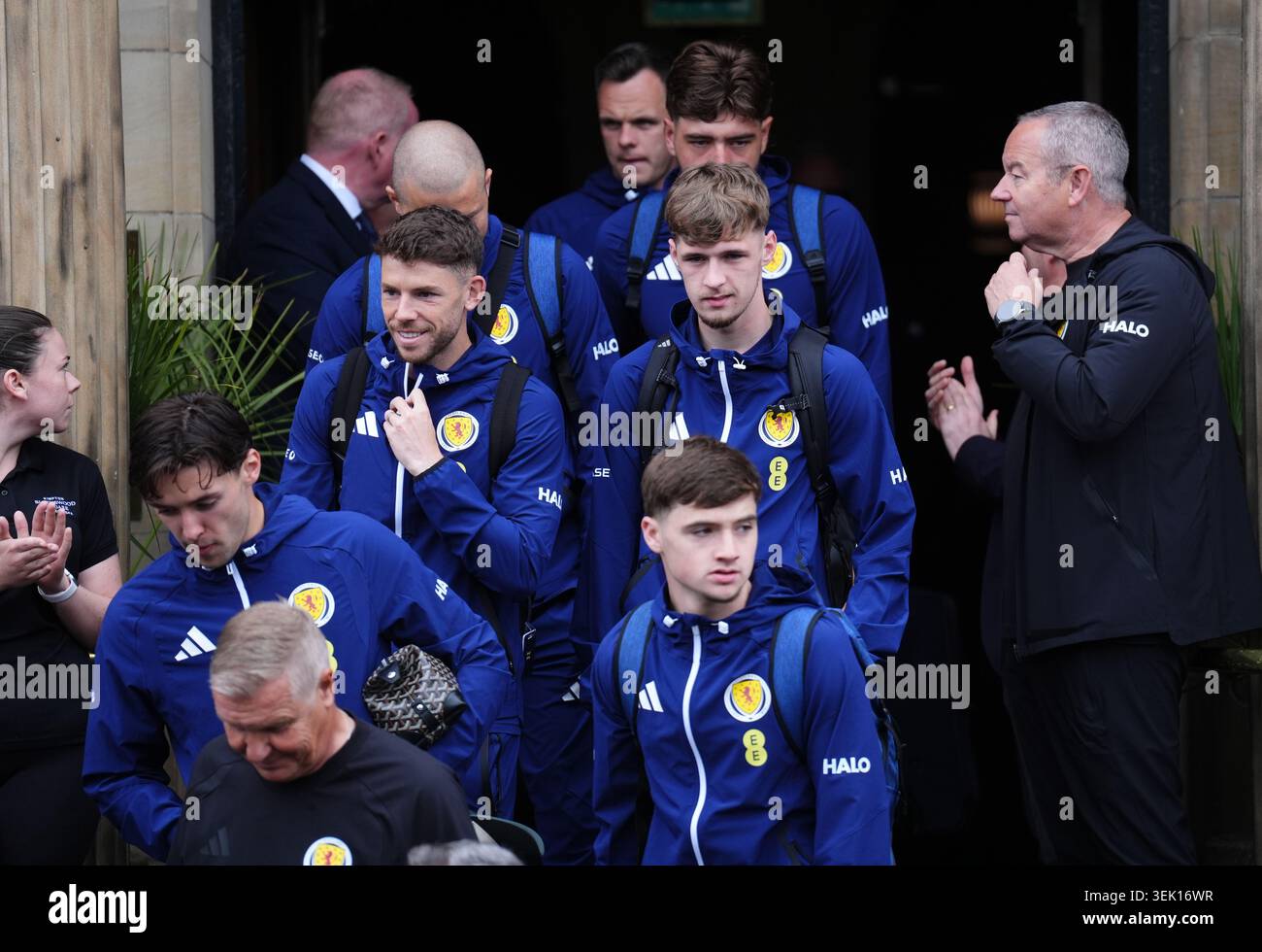 Scotland's Ryan Christie (left) and Tyler Fletcher (right) as the ...