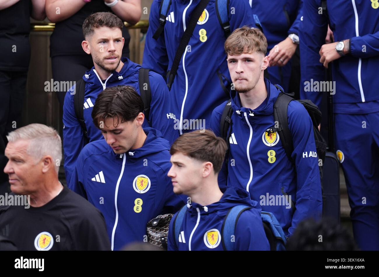 Scotland's Ryan Christie (left) and Tyler Fletcher (right) as the ...