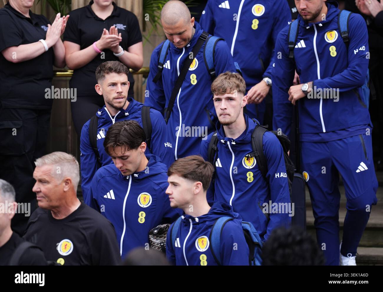 Scotland's Ryan Christie (left) and Tyler Fletcher (right) as the ...