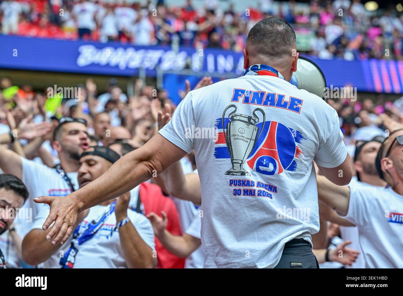 Budapest, Hungary. 30th, May 2026. Football fans of Paris Saint-Germain ...