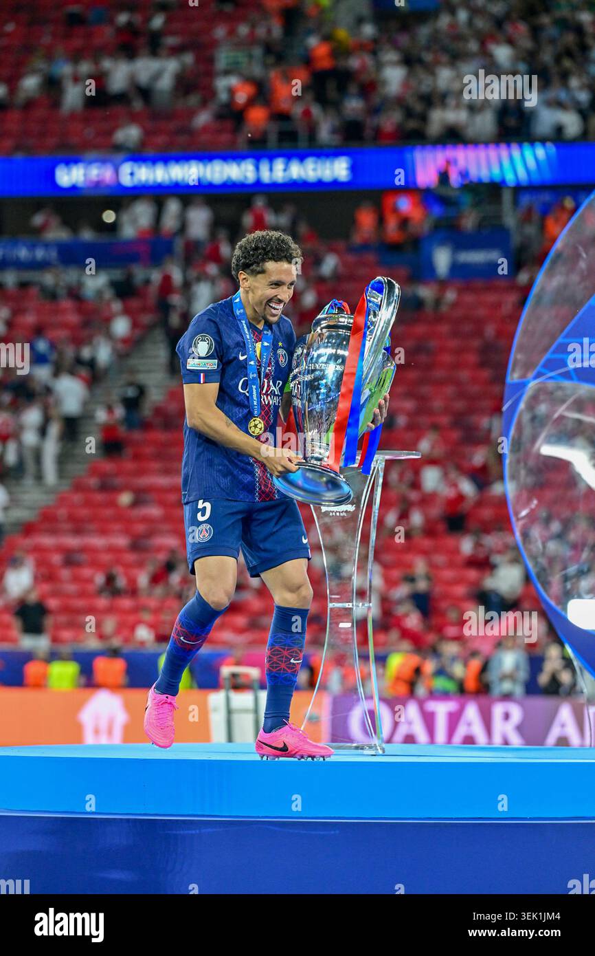 Budapest, Hungary. 30th, May 2026. Marquinhos (5) of Paris Saint ...