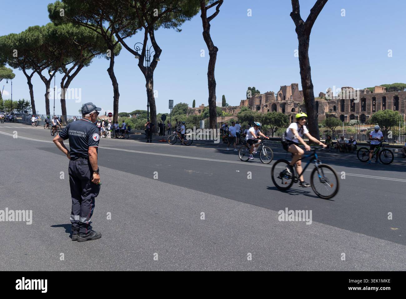 IPA85209751 - Cyclists at the finish line during the Family Ride 2026 ...