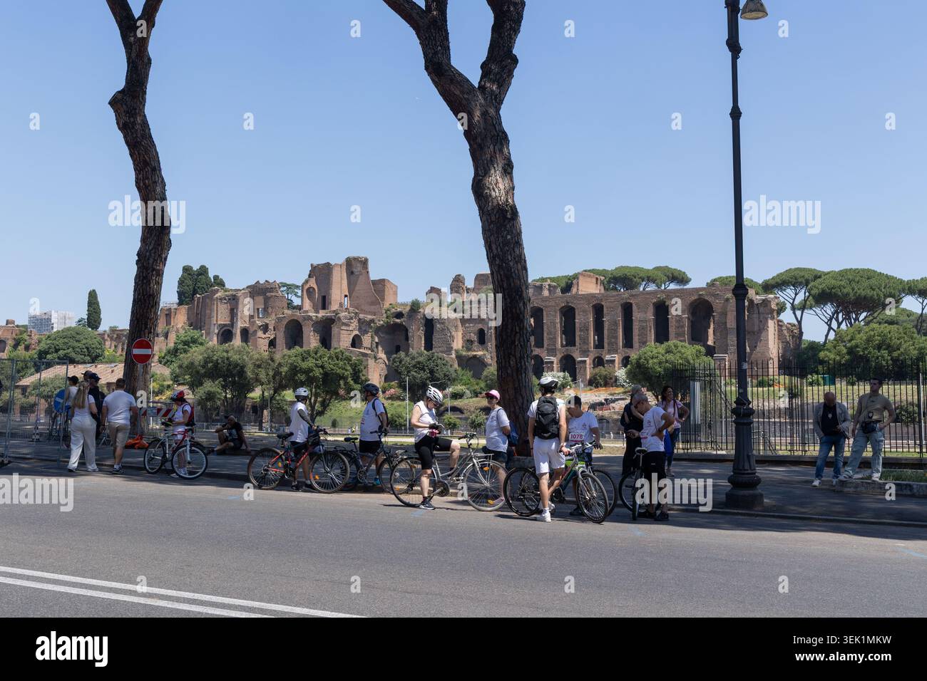 IPA85209750 - Cyclists at the finish line during the Family Ride 2026 ...