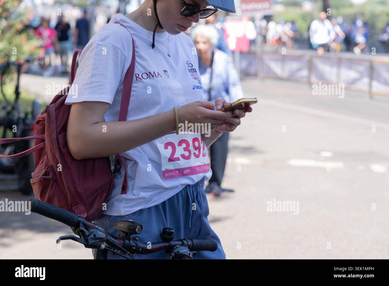 IPA85209758 - Cyclists at the finish line during the Family Ride 2026 ...