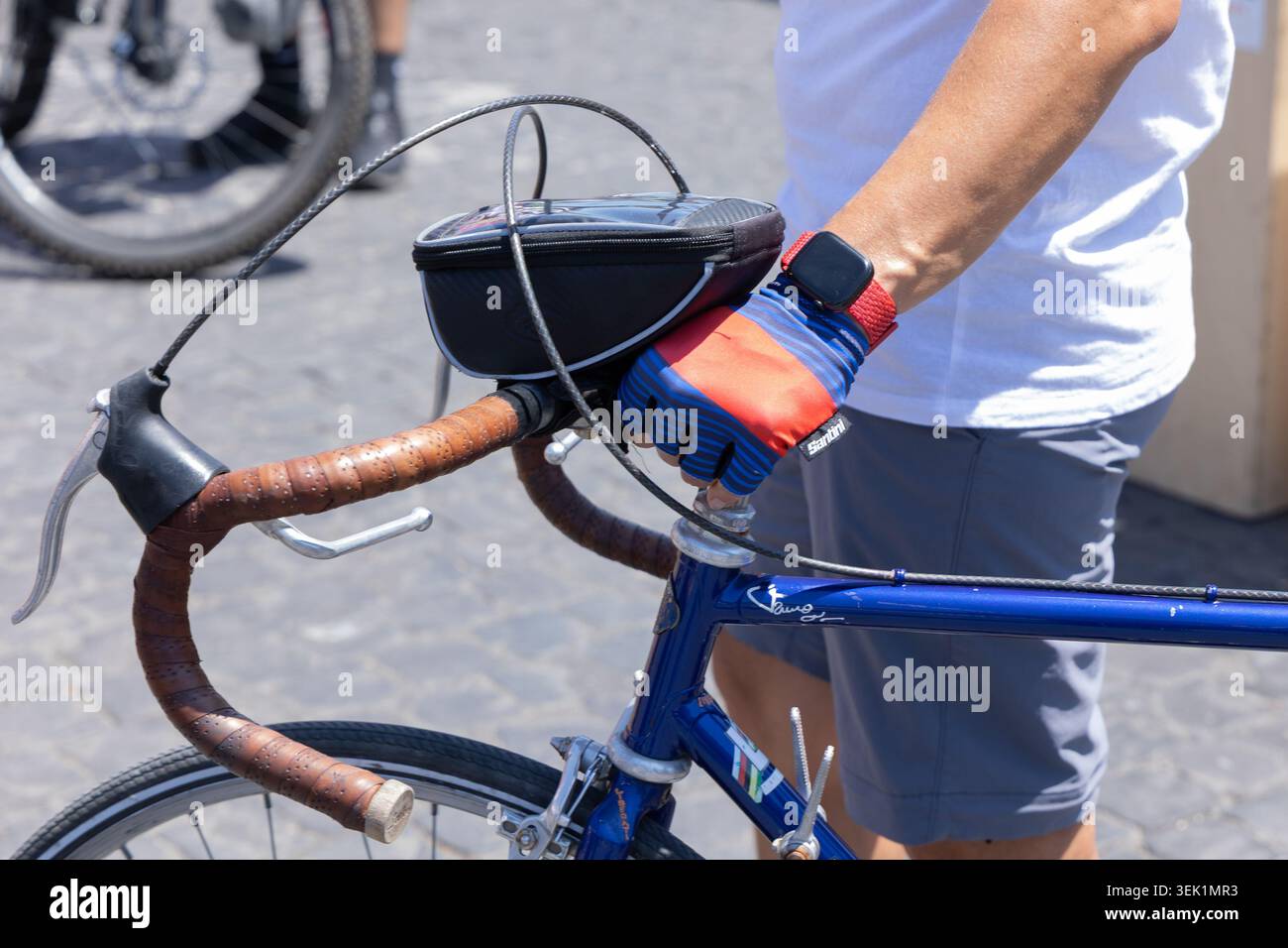 IPA85209773 - Cyclists at the finish line during the Family Ride 2026 ...