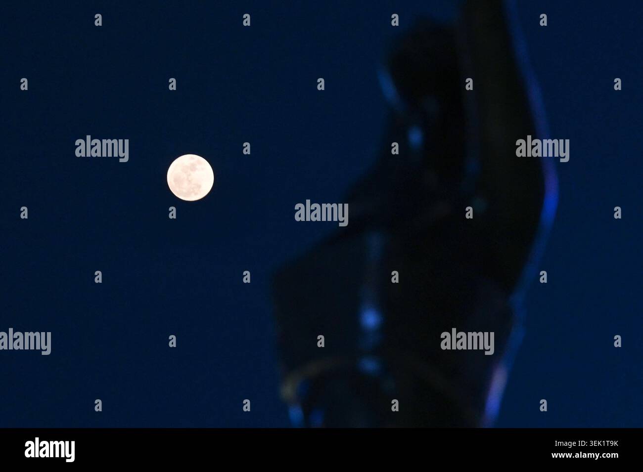A Bule Moon in the sky in Hong Kong, May 31, 2026. NEXPHER/Kobe Li ...