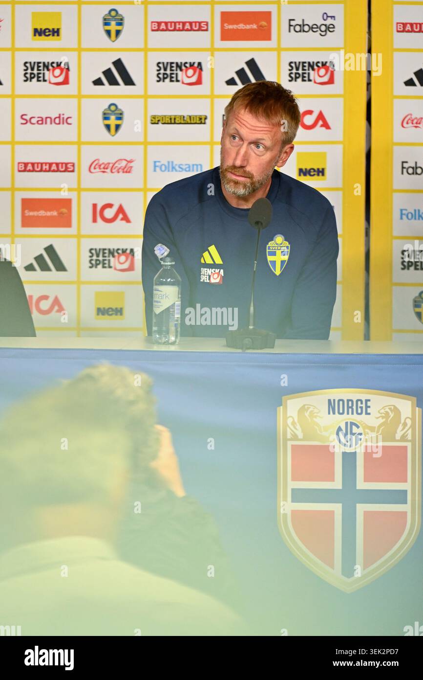 Oslo 20260531. Press conference with Sweden's national team manager ...