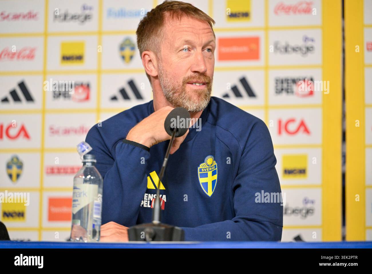 Oslo 20260531. Press conference with Sweden's national team manager ...