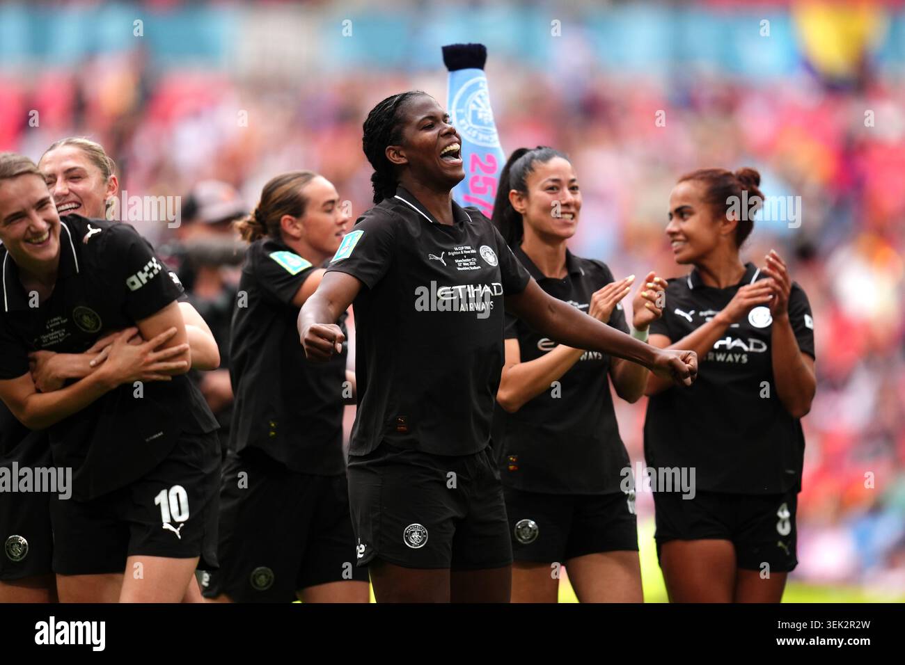 Manchester City's Khadija Shaw celebrates following the Adobe Women's ...