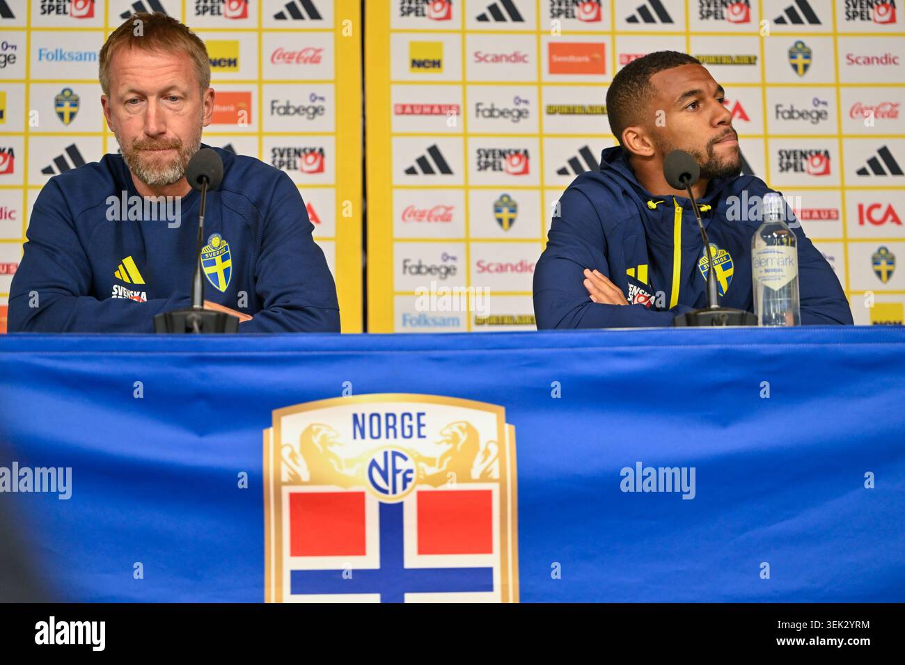Oslo 20260531. Press conference with Sweden's national team manager ...