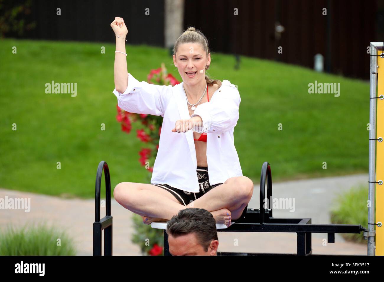 Linda Hesse in the ARD TV show 'Immer wieder sonntags' at Europa-Park ...