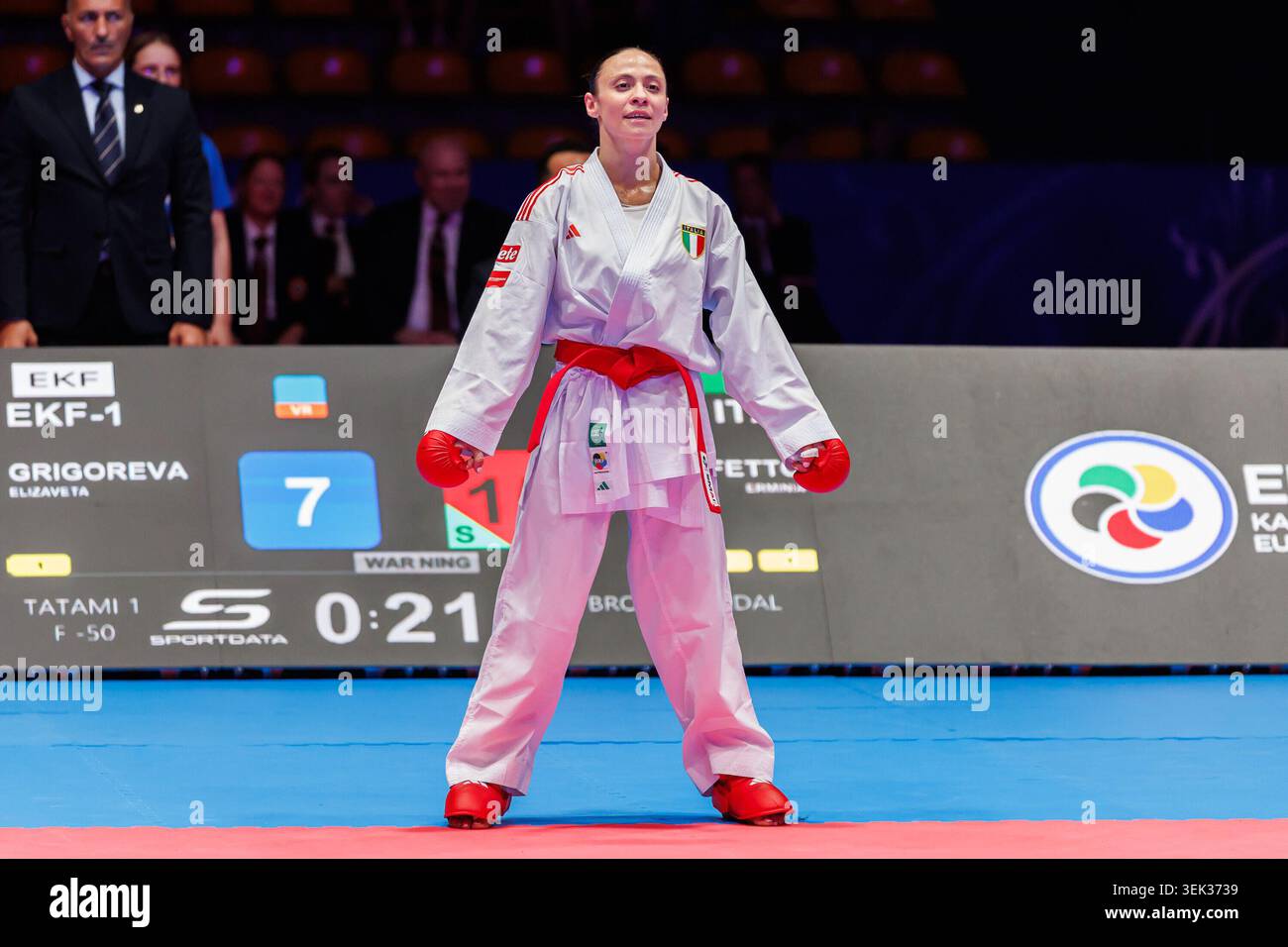 Bronze-Wettkampf Kumite Frauen -50; Erminia Perfetto (ITA, rot), 23.05. ...
