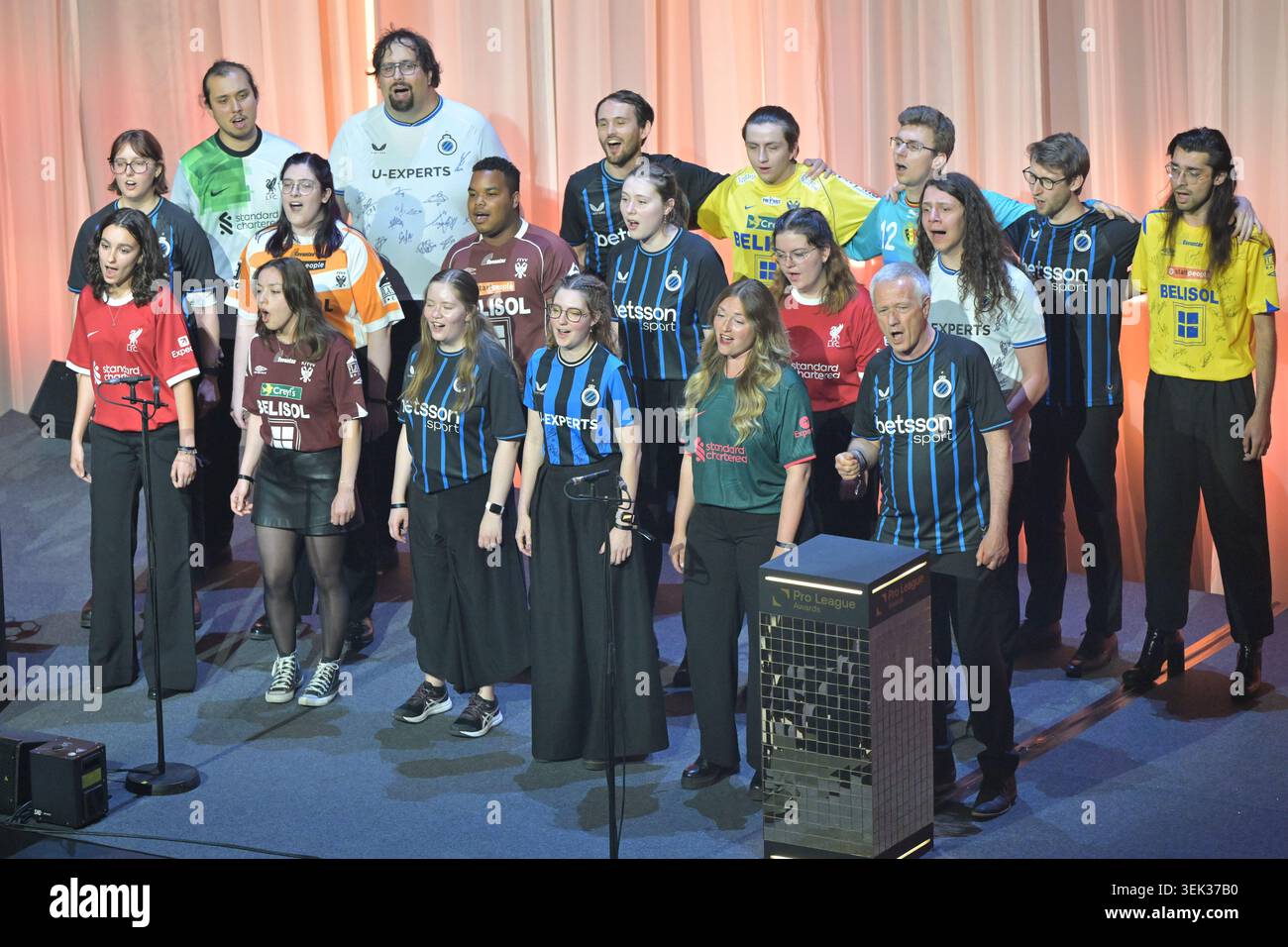 a choir pictured during the Pro League Awards for season 2025-2026. On ...