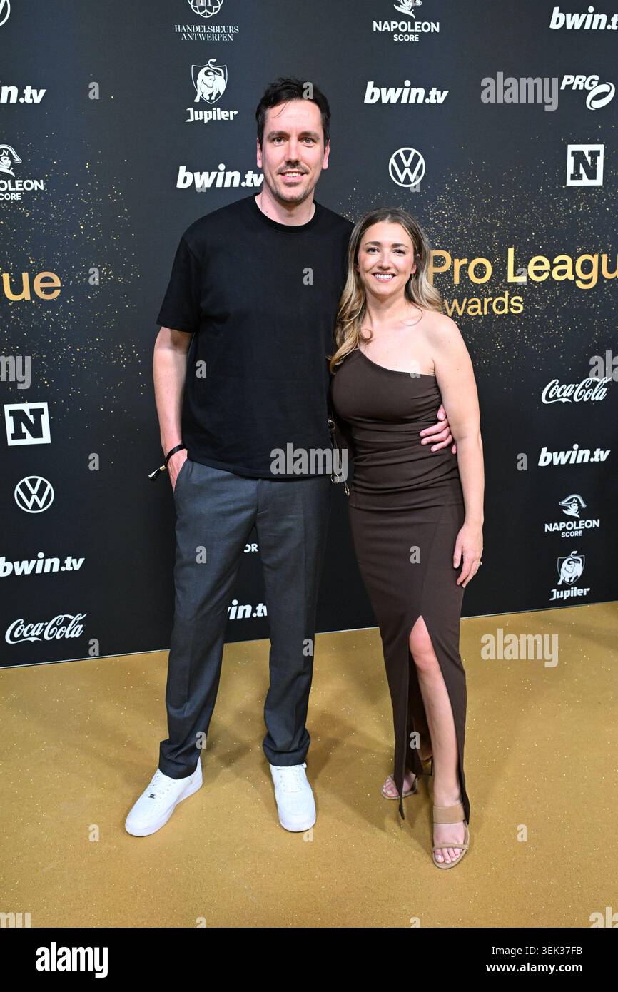 Sam Kerkhofs and Sophie M'Sallem pictured during the Pro League Awards ...