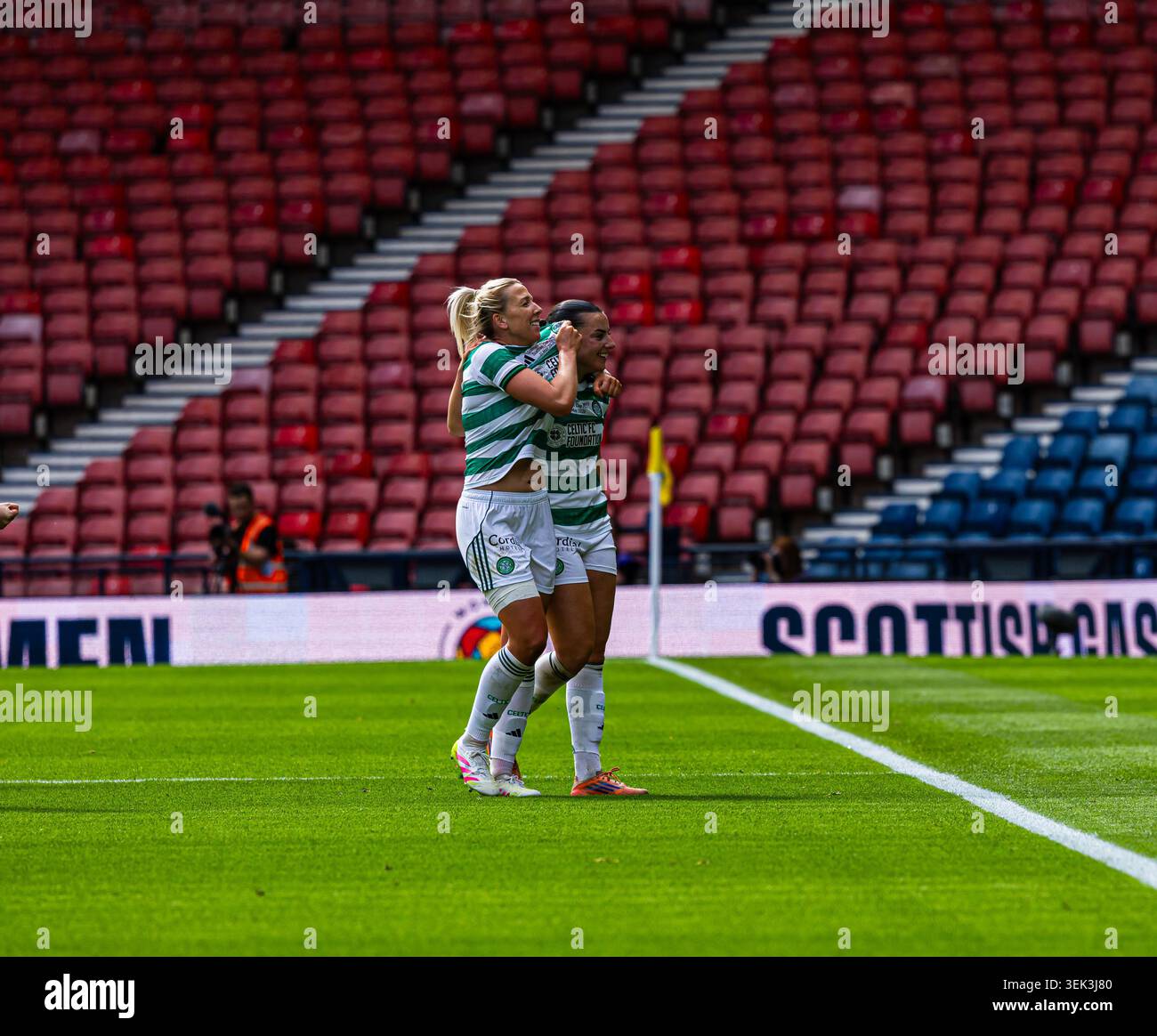 Chloe Craig and Amy Gallacher celebrate Celtic winning the Scottish Cup ...