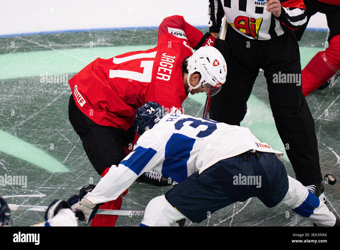 IPA85222247 - #17 JAGER Ken (SWI) face-off during IIHF World ...