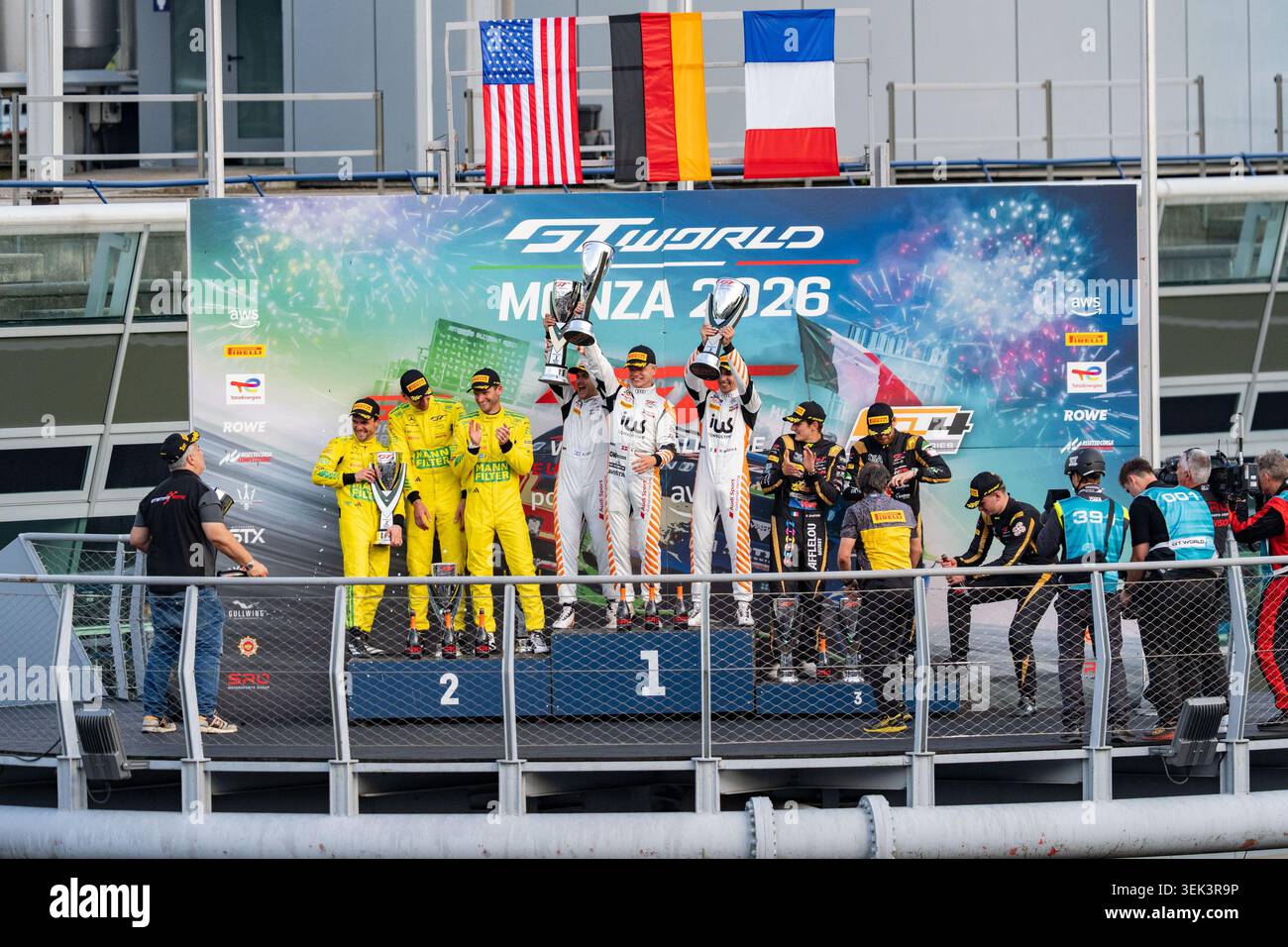 IPA85222730 - The podium of GT World Challenge of Momnza race during ...