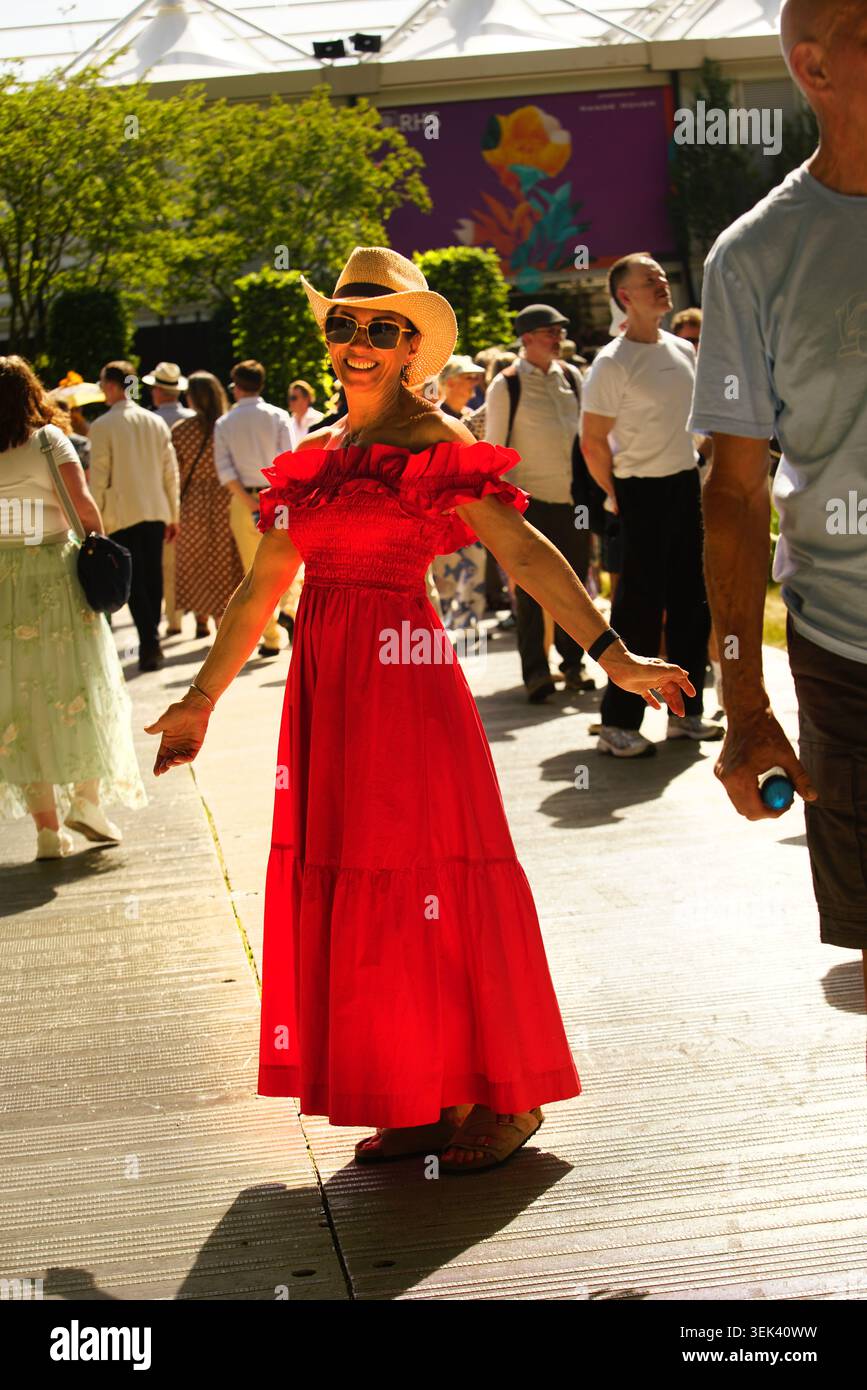 London UK May 22 2026 Beautiful woman with Cowboy (American) hat posing ...