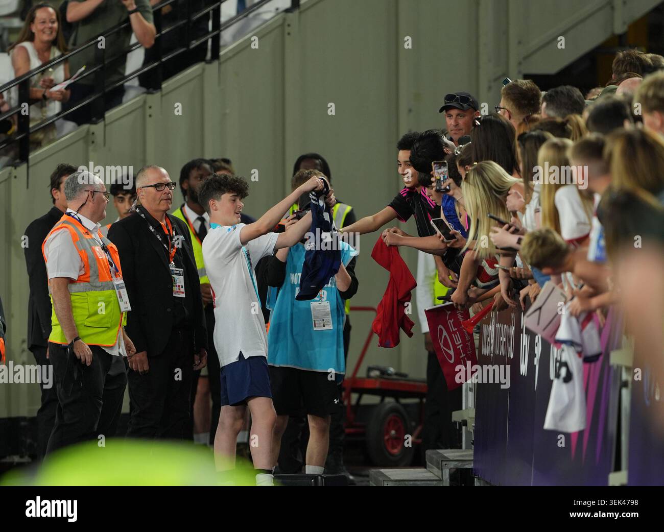 England's Owen Cooper with the fans after Soccer Aid for UNICEF 2026 at ...