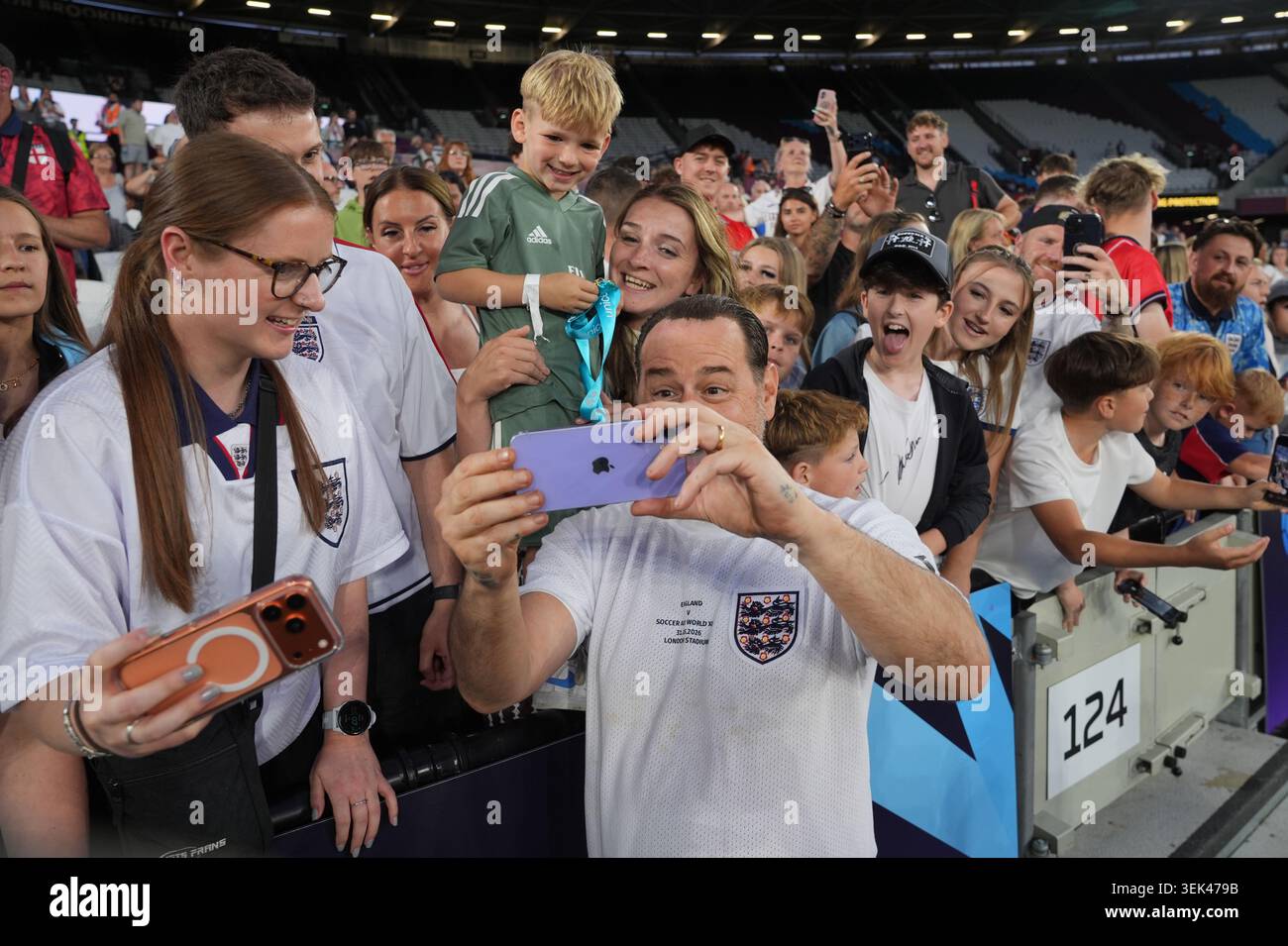 England's Danny Dyer with the fans after Soccer Aid for UNICEF 2026 at ...