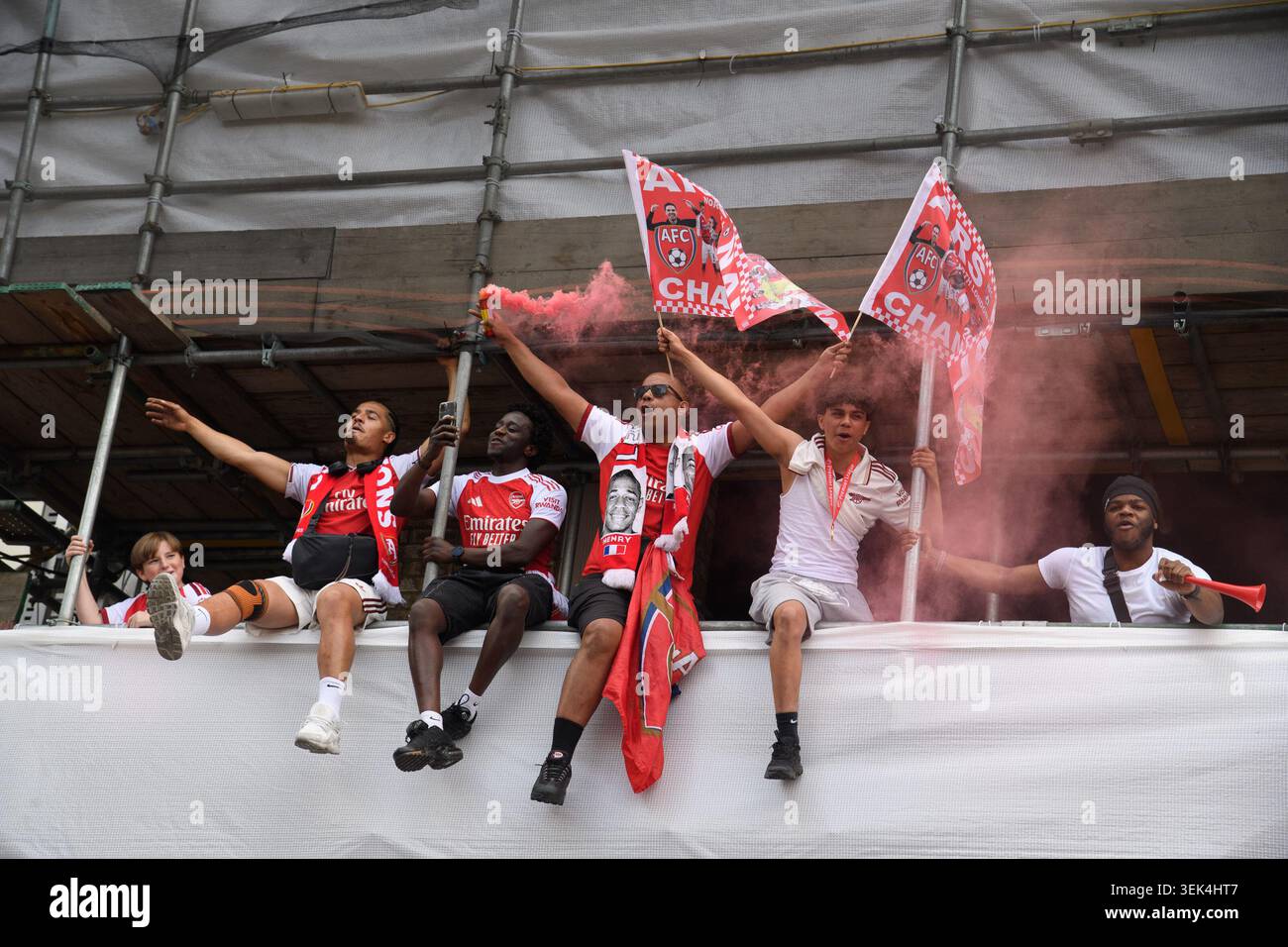 London, UK. 31 May 2026. Pictured: Arsenal Fans in Islington at Arsenal ...