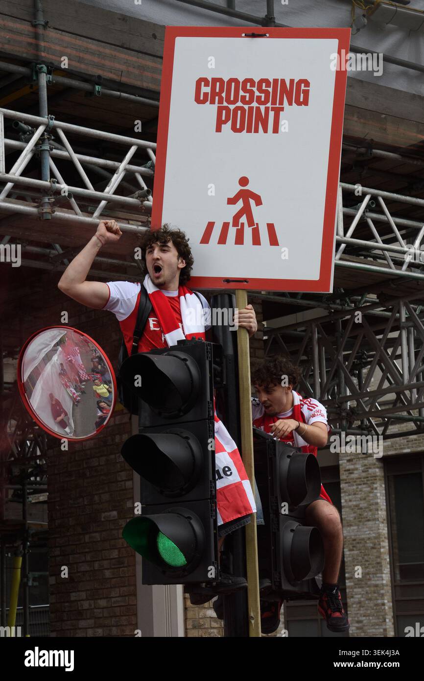 London, UK. 31 May 2026. Pictured: Arsenal Fans in Islington at Arsenal ...