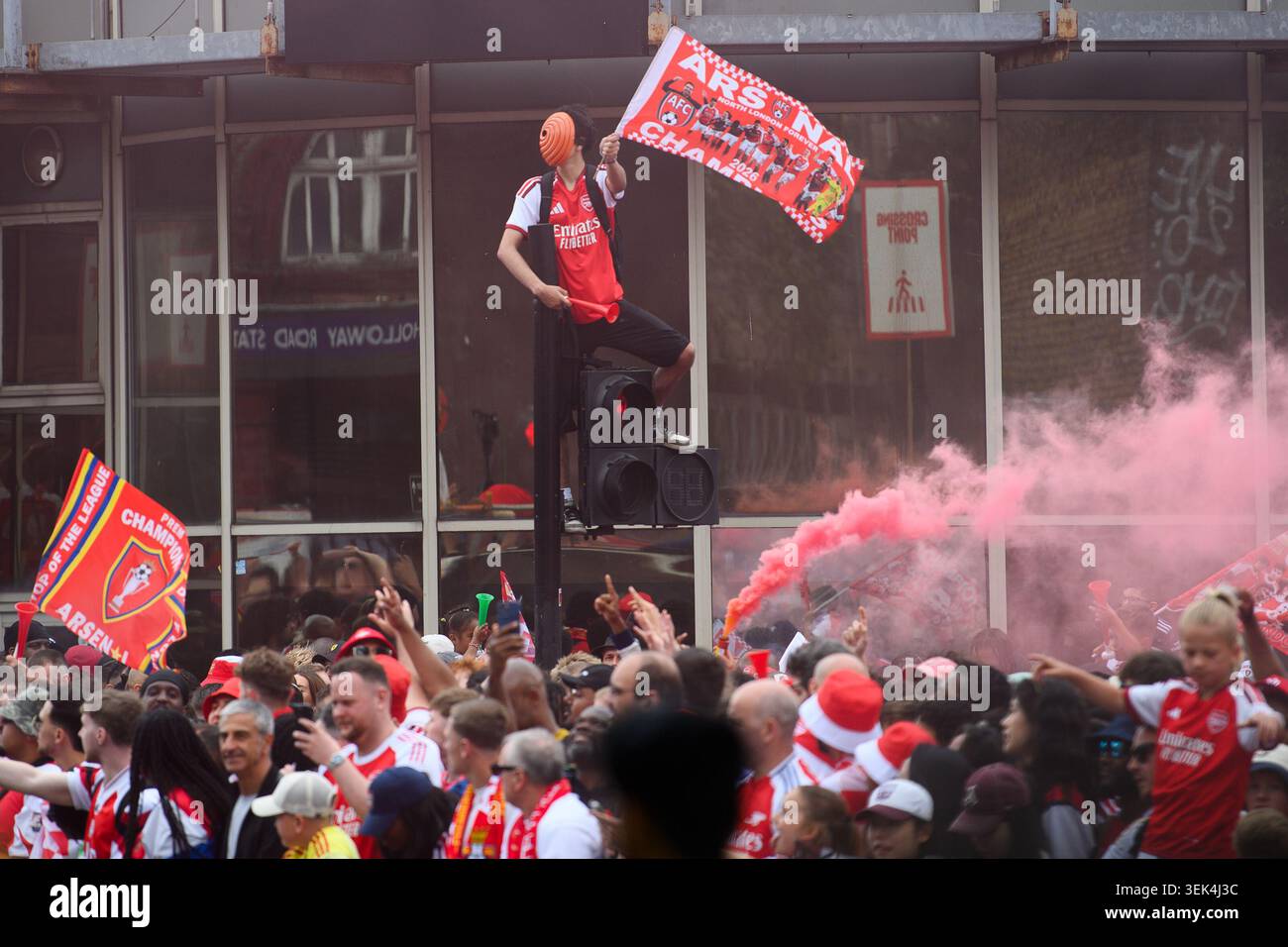 London, UK. 31 May 2026. Pictured: Arsenal Fans in Islington at Arsenal ...