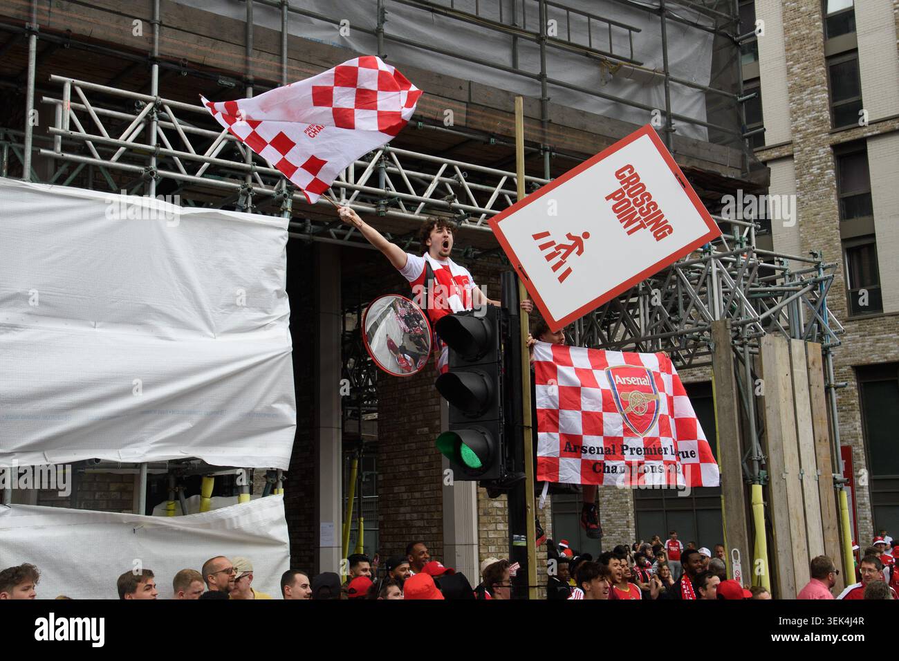 London, UK. 31 May 2026. Pictured: Arsenal Fans in Islington at Arsenal ...