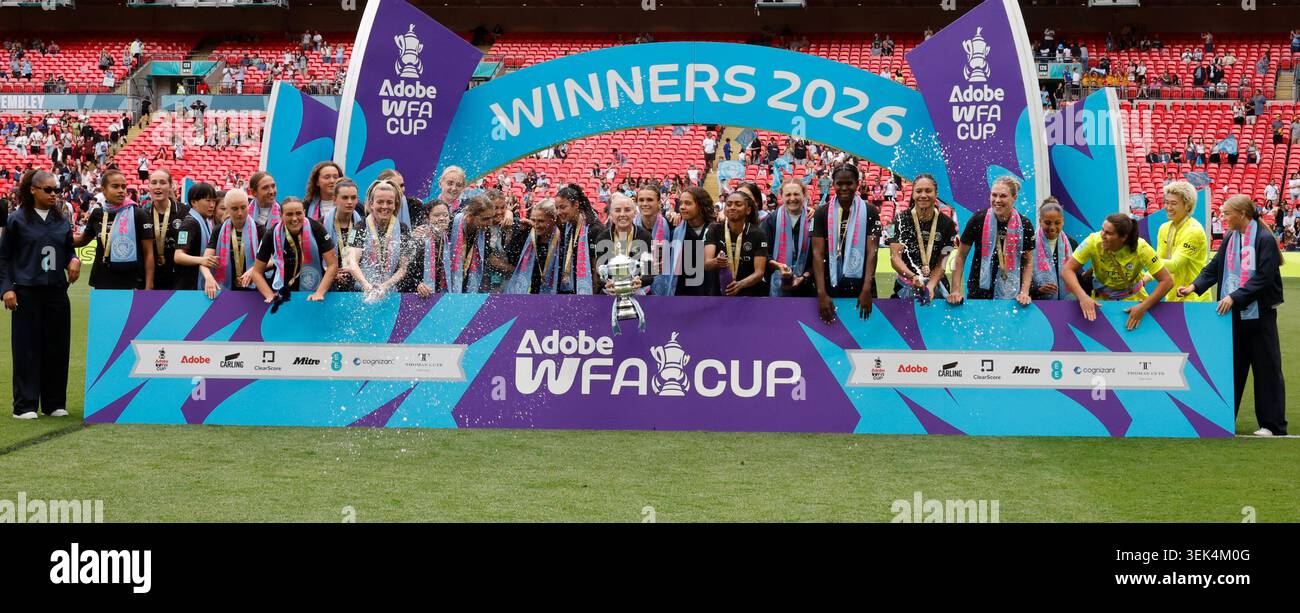 LONDON, ENGLAND -Alex Greenwood of Manchester City WFC with Trophy ...