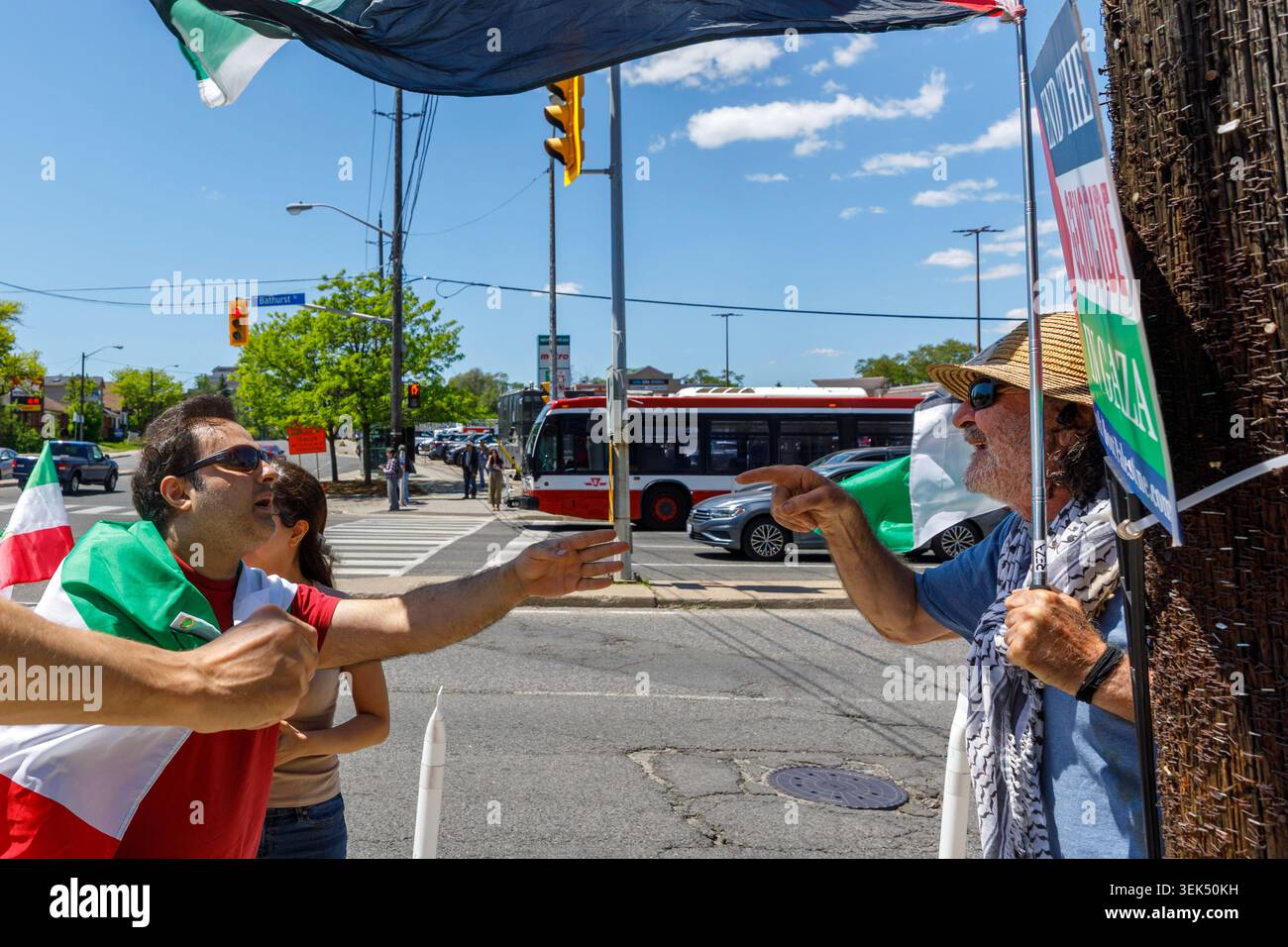 Toronto, Canada. 31st May, 2026. Iranian Monarchists clashes with Pro ...